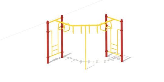 90 Degree D-Shape Playground Challenge Ladder – Kinetic Recreation
