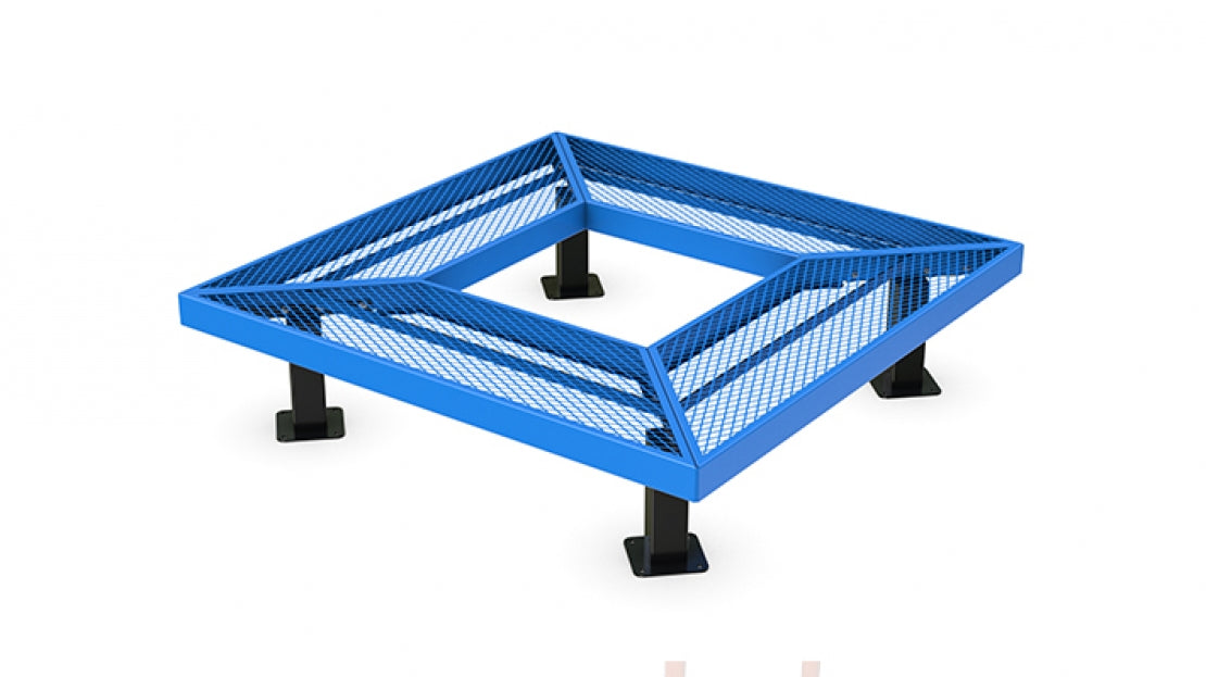 Square Geometric Bench – Kinetic Recreation